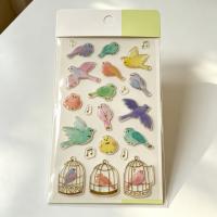 China High Clear Epoxy Dome Stickers Hot Gold Foil Cartoon 3D Resin Stickers Kids DIY OEM ODM for sale