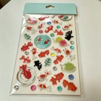 China High Clear Epoxy Dome Stickers Hot Gold Foil Cartoon 3D Resin Stickers Kids DIY OEM ODM for sale