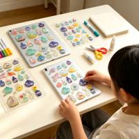 China High Clear Epoxy Dome Stickers Hot Gold Foil Cartoon 3D Resin Stickers Kids DIY OEM ODM for sale