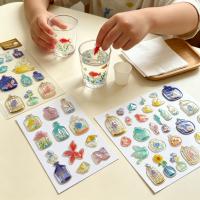 China High Clear Epoxy Dome Stickers Hot Gold Foil Cartoon 3D Resin Stickers Kids DIY OEM ODM for sale