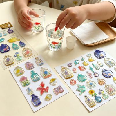 China High Clear Epoxy Dome Stickers Hot Gold Foil Cartoon 3D Resin Stickers Kids DIY OEM ODM for sale