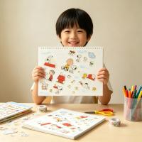 China Cute Cartoon Custom Washi Stickers Journal Scrapbook Decor Creative Label Kids Handmade Stickers for sale