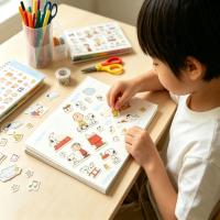 China Cute Cartoon Custom Washi Stickers Journal Scrapbook Decor Creative Label Kids Handmade Stickers for sale