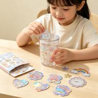 China Colorful Laser Cartoon Stickers Multi Purpose DIY Decoration Customizable Kids Craft Stickers for sale