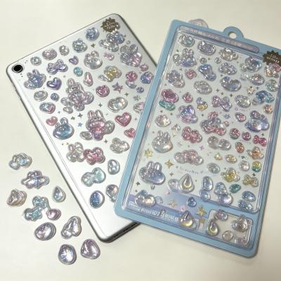 China Custom Cartoon 3D Custom Epoxy Dome Stickers Transparent Jelly Crystal Stickers For Children for sale