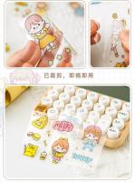 China Transparent OPP Cultural And Creative Journal Decoration Stickers Waterproof Vinyl Labels for sale
