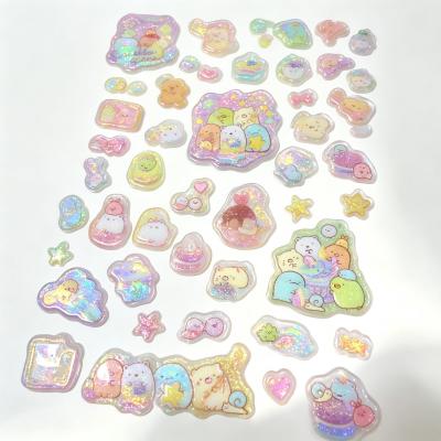 China Clear Personalized Candy Stickers 3D Transparent Epoxy Bubble Stickers Cute Cartoon DIY Decorative for sale