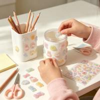 China Clear Personalized Candy Stickers 3D Transparent Epoxy Bubble Stickers Cute Cartoon DIY Decorative for sale