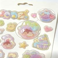 China Clear Personalized Candy Stickers 3D Transparent Epoxy Bubble Stickers Cute Cartoon DIY Decorative for sale