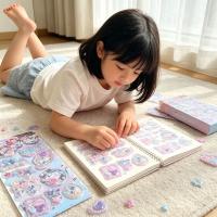 China Custom Scented 3D Liquid Stickers Kids DIY Sequins Beads Decor Stickers For Journal Greeting Card for sale