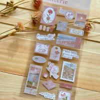 China Waterproof Custom Planner Stickers Kitterie Vintage Postage Stamp Stickers With Gold Foil for sale