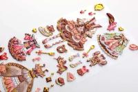 China Double Layer PVC Foam Sticker Dress Up Stickers Cartoon Girl Puffy Stickers For Kids DIY for sale