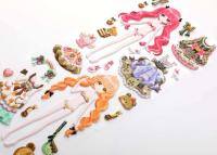 China Double Layer PVC Foam Sticker Dress Up Stickers Cartoon Girl Puffy Stickers For Kids DIY for sale