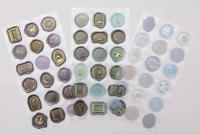China Embossed Wax Seal Stickers 3D Candy Stickers Glitter For Envelope Gift Box Journal for sale