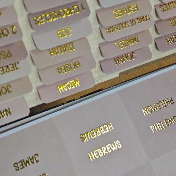 China 3D Bible Book Tabs Index Label Custom Designs Durable For Wide Range Application for sale