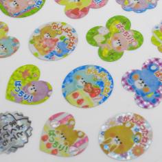 China Colorful holo Cartoon Stickers Multi Purpose DIY Decoration Customizable Kids Craft Stickers for sale