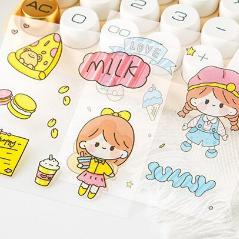 China Custom Assorted Transparent Sticker Sheets for Wholesale for sale