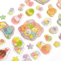 China Custom 3D Clear Glitter Epoxy Stickers with Cute Cartoon Designs for sale