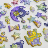 China Custom Holographic Foam Puffy Stickers with Cute Cartoon Designs for sale