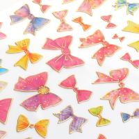 China Custom Gold Foil Epoxy Stickers with Bow Designs for Decoration for sale