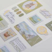 China Creative stamp stickers versatile stickers hand writeable stickers. These goes with post cards, letters, collages, journals for sale