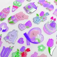 China High Clear Epoxy Dome Stickers Hot Gold Foil Cartoon 3D Resin Stickers Kids DIY OEM for sale