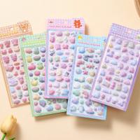 China Custom 3D Flocked Puffy Stickers with Cute Cartoon Designs for sale