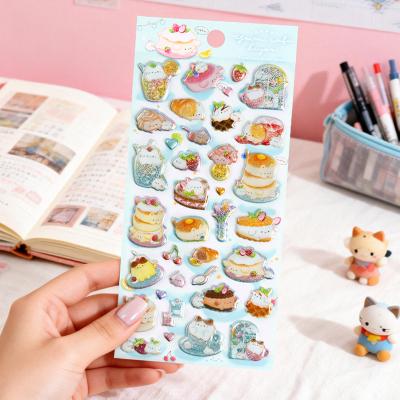 China Custom 3D Fine Glitter Foam Puffy Stickers with Silver Foil for sale