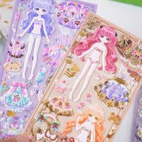 China Custom Multi-Layer 3D Foam Puffy Dress-Up Stickers for sale
