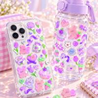 China Custom 3D Glitter Epoxy Stickers with Silver Foil for sale