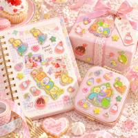 China Custom 3D Clear Glitter Epoxy Stickers with Cute Cartoon Designs for sale