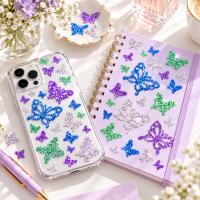 China Custom Assorted Glitter Butterfly Stickers for Stationery Brands for sale