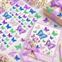 China Custom Assorted Glitter Butterfly Stickers for Stationery Brands for sale