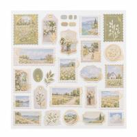 China Custom Vintage Postage Stamp & Travel Collage Stickers for Creative Stationery Brands for sale