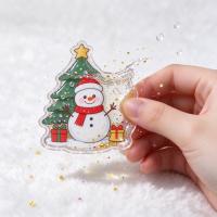 China Customizable Christmas 3D Shaker Sticker — Transparent PVC Water-Filled Glitter Shaking Sticker, Custom Pattern / Size / Logo, OEM Wholesale Sensory Fidget Gift for sale
