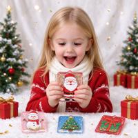 China Customizable Christmas 3D Shaker Sticker — Transparent PVC Water-Filled Glitter Shaking Sticker, Custom Pattern / Size / Logo, OEM Wholesale Sensory Fidget Gift for sale
