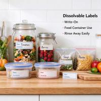 China Custom Printed Dissolvable Water Soluble Labels, Food Grade Wash Away Stickers for Kitchen Meal Prep for sale