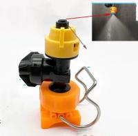 China PP Plastic Full Cone or Flat Fan Spray Nozzle with Check Valve and Cattle Farm Cooling for sale