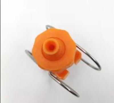 China Adjustable Ball Double Clip PP Clamp Nozzle with Spray Pattern Full Cone and Flat Fan for sale
