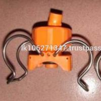China Adjustable Ball Double Clip PP Clamp Nozzle with Spray Pattern Full Cone and Flat Fan for sale