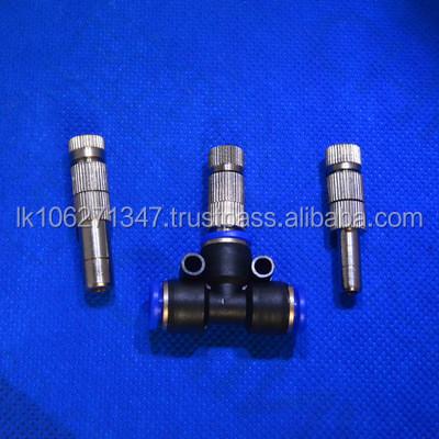 China Quick Lock Low Pressure Aeroponics Misting Spray Nozzle and Tee Fitting for Energy Mining for sale
