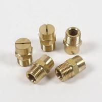 China Brass one piece  Flat fan water spray nozzles for air washing brass industrial water spray nozzles for sale