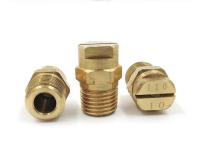China Brass one piece  Flat fan water spray nozzles for air washing brass industrial water spray nozzles for sale