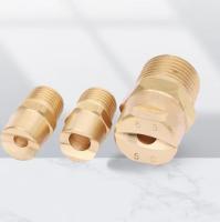 China Brass one piece  Flat fan water spray nozzles for air washing brass industrial water spray nozzles for sale