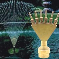 China Metal Peacock Fan Shape Wall Fountain Nozzles for SS Brass Outdoor Garden Fountains for sale