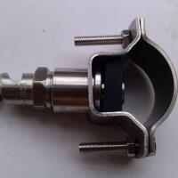 China stainless steel split-eyelet connector pipe connector clamp with nozzle for fruit cleaning device for sale