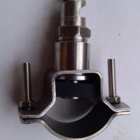 China stainless steel split-eyelet connector pipe connector clamp with nozzle for fruit cleaning device for sale