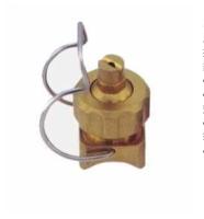 China Machinery Repair Shops Golden Brass Nozzle with Adjustable Ball and Single Clip Eyelet for sale