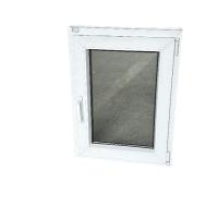 China Three Cavity White PVC Casement Window With Sinking Drainage System for sale