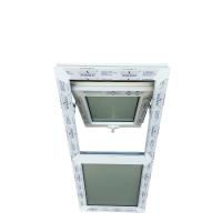 China PVC Frame Double Glazed Sash Windows Waterproof Bathroom Awning Windows for sale
